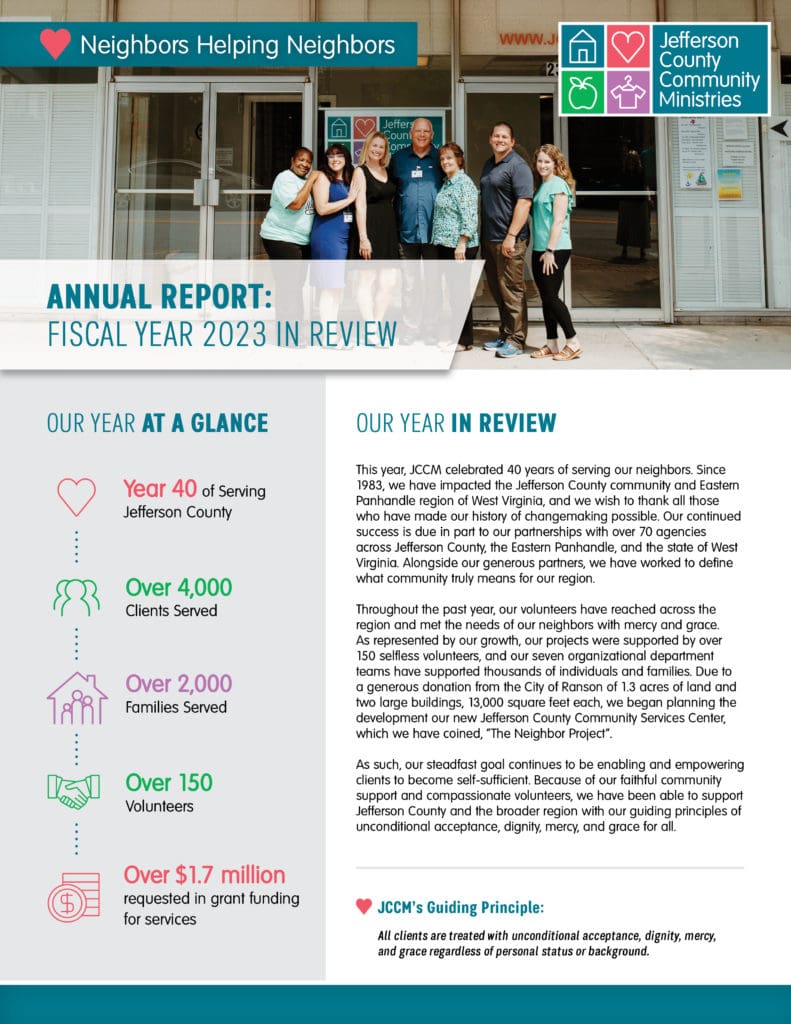 Annual Report: Fiscal Year 2023 in Review - Jefferson County Community Ministries